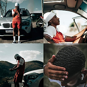 BIGEDDIE 6 Pcs Silky Durags and 1 Pcs Wave Cap Silky Durag Pack Durags for Men Waves (purple, blue, yellow, black, white, red)