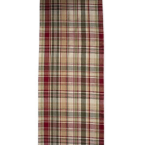 DII Give Thanks Plaid Fall Table Decor, Autumn & Thanksgiving Tabletop Linens, 14x72 Table Runner