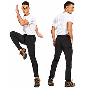 NATUVENIX Hiking Pants for Men, Lightweight Mens Travel Pants Quick Dry Fishing Pants Men Water Resistant Outdoor Pants Work