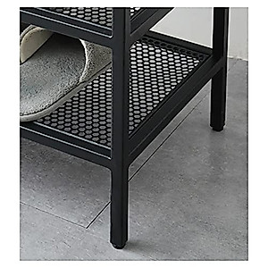 Shoe Rack Shoe Shelf Stackable Shoe Rack Shoe Rack Bench with Cushion Padded Seat Storage Shelf Bench, 2-Layer Shoe Organiser, Perfect for Entryway Hallway Bedroom Metal Shoe Racks Shoe Bench Stackab