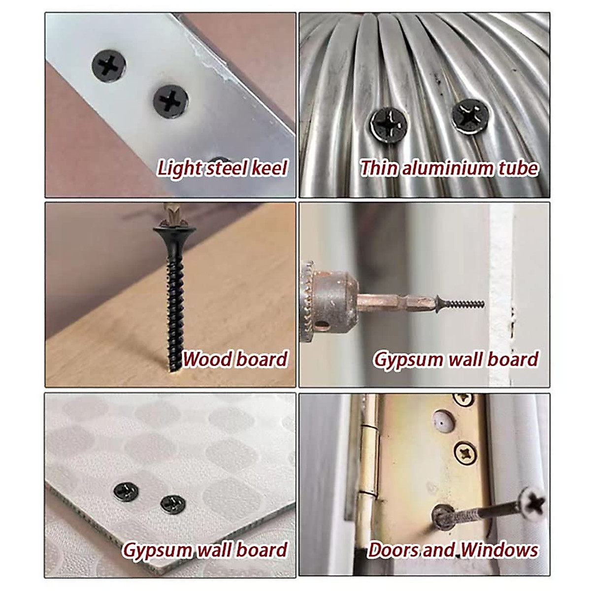 Indprod M4 Flat Head Self Tapping Wood Screws Assortment Fasteners Kit 360Pcs,Phillips Drive Countersunk Head Self-Tapping Screws,Carbon Steel