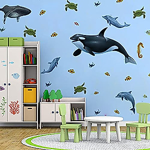 1Pc Marine Life Whale Wall Sticker Room Decal Lovely Home DecorationHome Decor for Celebration Party