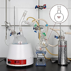 StonyLab 1000ml Glass Single Neck Round Bottom Flask RBF, with 24/40 Standard Taper Outer Joint - 1L (1 Liter)