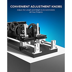 OMTech Laser Rotary Attachment with Nema 23 2-Phase Stepper Motor for 50W 60W 80W 100W 130W CO2 Laser Engraving Machines K40 Rotary Tool Accessory Kit for Wood Metal and More