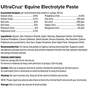 UltraCruz sc-516041 Equine Electrolyte Supplement for Horses, 60 ml, Paste