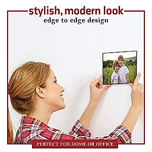 Mantello Front Loading Black Picture Frame - 4x6-Inch Photos -For Tabletop or Wall Decor - Artwork - 6 Pack