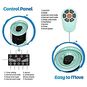 Antarctic Star Tower Fan 360°Oscillating Fan Quiet Cooling 24H Timer Remote Control Powerful Standing 8 Wind Speed 3 Wind Modes Bladeless Floor Fans Portable LED Display,Bedroom Office 40-Inch GREEN