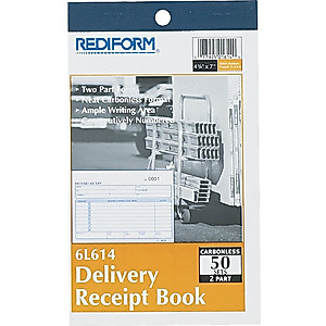 Rediform Rediform Carbonless Delivery Receipt Books (RED6L614)