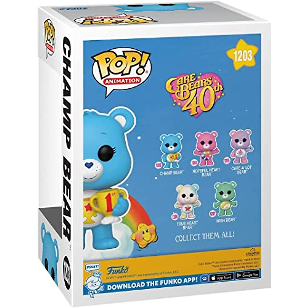 Funko POP! Animation: Care Bears 40th Anniversary - Hopeful Heart Bear Bundled with a Byron's Attic Pop Protector