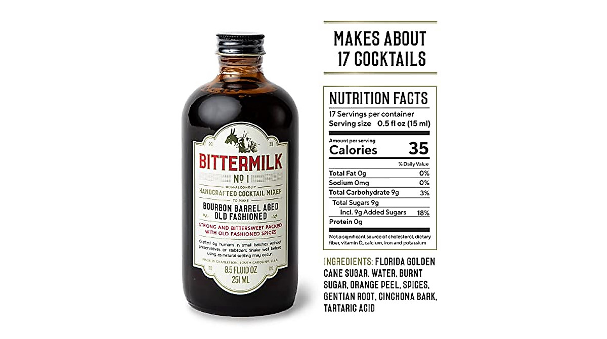 Bittermilk Bourbon Barrel Aged Old Fashioned Mix - All Natural ...