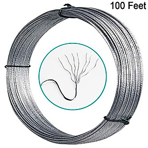Picture Hanging Wire #2 100-Feet Braided Picture Wire Heavy for Photo Frame Picture,Artwork,Mirror Hanging,Supports up to 30lbs