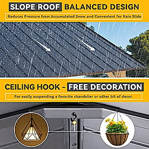 EROMMY 11'x13' Hardtop Gazebo, Outdoor Solid Wood Canopy Pavilion with Spruce Wooden Frame for Patio Backyard Deck Garden