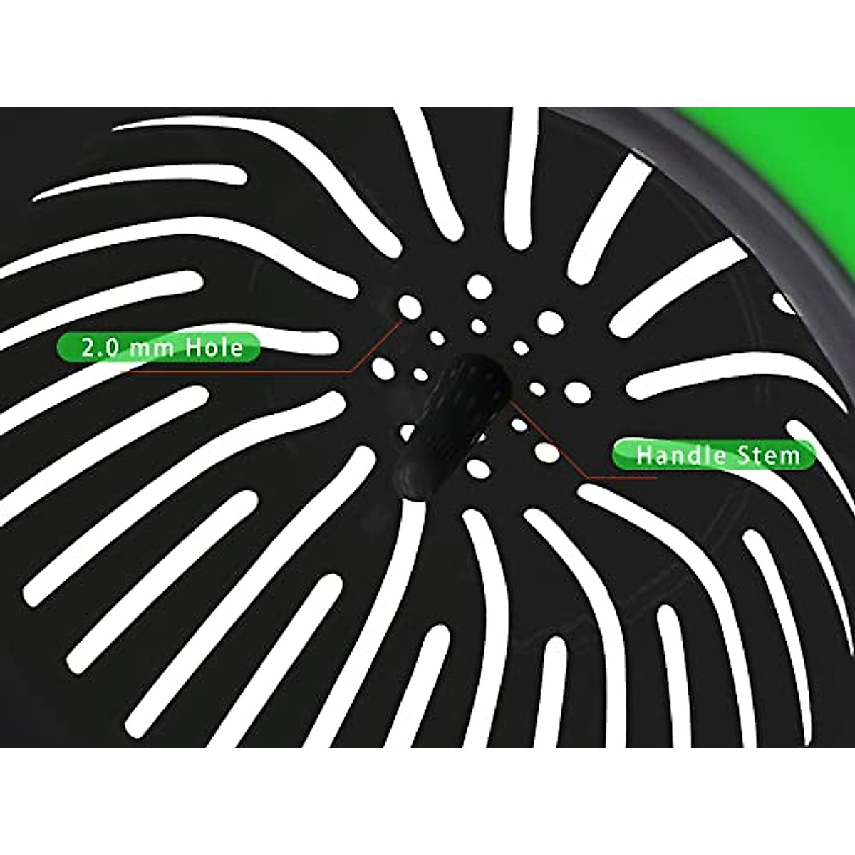 Tisnveky Sink Strainers for Kitchen Sink, Sink Drain Strainer with 4.5 Inch Diameter, Kitchen Sink Strainer with Hard Plastic Bottom and Soft Silicone Edge, [1 Pack] [Green]