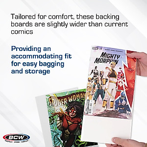 BCW Current Comic Book Backing Boards - 1 Pack (100 Total) | 24 pt., Coated, Buffered with 3% Calcium Carbonate | Precision Cut for Current Comic Bags | Comic Book Boards for Long-Term Storage
