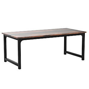 Tribesigns Conference Table, 6FT Meeting Seminar Table Rectangular Meeting Room Table, 70.8L x 31.5W x 29.5H, Brown/Black