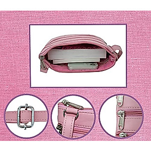 INGEAR Genuine Cow Hide Leather Crossbody Bags for Women Clutch Purses for Women Satchel Bags for Womens Crossbody Purse (Rose Gold)