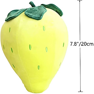 Cute Fruit Kids Pillow Stuffed Strawberry Plush Pillows Super Soft Girls Pillows Cushion Seat for Kids Toys (Yellow,7.8"/20cm) 1 Count (Pack of 1)