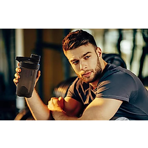 Shaker Bottle Blender with Classic Loop Top (BPA Free) – Best Protein Powder/Fruit Juice Mixer with Whisk Ball- 16 oz (Pink)