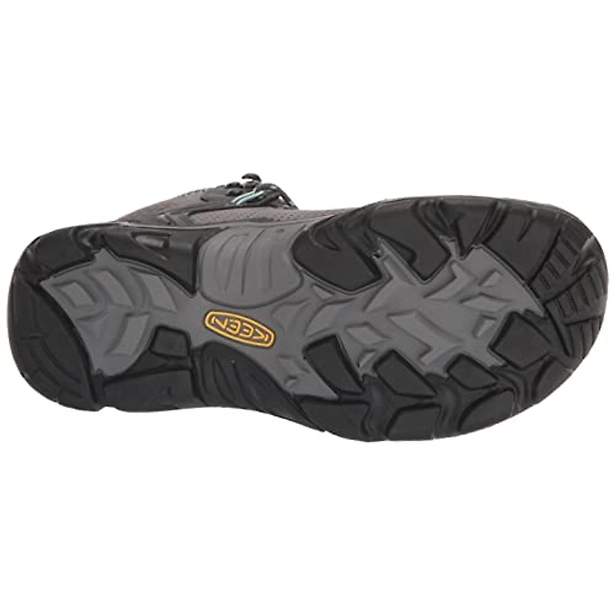 KEEN Women's Durand Evo Mid Height Waterproof Backpacking Hiking Boot, Steel Grey/Cloud Blue, 7