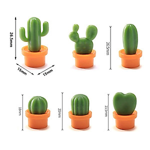 OYEFLY 12pcs Cute Succulent Plant Magnetic Refrigerator Magnets Cute Home Decor Refrigerator Stickers Creative Notice Message Magnetic Stickers Gift (White+Orange)