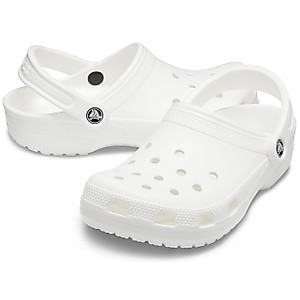 Crocs Unisex-Adult Classic Clogs (Best Sellers), White, 8 Men/10 Women