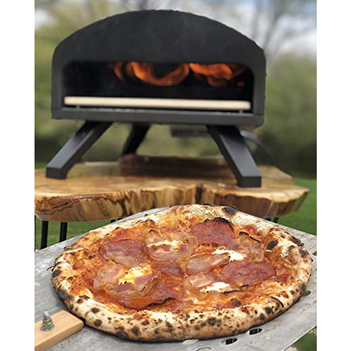 Bertello Outdoor Pizza Oven Everything Bundle - Gas, Wood & Charcoal Fired Outdoor Pizza Oven. Portable Pizza Oven AS SEEN ON SHARK TANK - PATENT PENDING