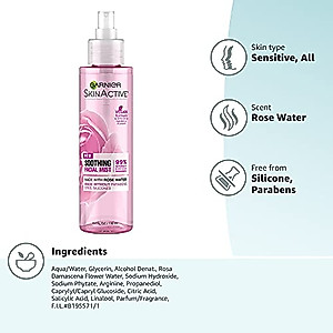 Garnier SkinActive Facial Mist Spray with Rose Water, 4.4 Fl Oz (Pack of 1)