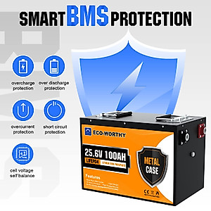 ECO-WORTHY 8KWh 2000W 24V MPPT Solar Power Kit System for Home: 10pcs 195W Solar Panel+ 2pcs 25.6V 100Ah Lithium Battery+ 60A MPPT Controller+ 3000W 24V Pure Sine Wave Inverter+ 6 String Combiner Box