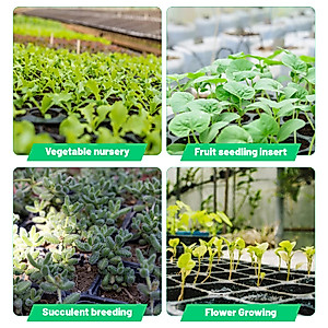 12 Pack Thick Durable 72 Cell Seed Starter Tray, 1.5inch Deep Gardening Germination Plant Growing Plastic Trays for Seeds Growing Plant Seedlings Propagation