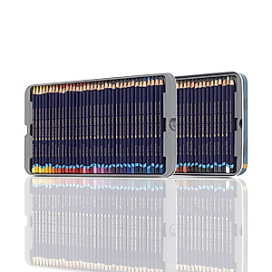 Derwent Coloured Pencils, Inktense Ink Pencils, Drawing, Art, Metal Tin, 72 Count (2301843) (Packaging May Vary)