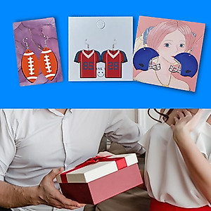 24 PCS Sublimation Earring Wooden Blanks Bulk MDF for Sublimation Football Earrings Double-Sided with Earring Hooks and Jump Rings DIY Sublimation Earrings Kit (Football, Football Shirt, Helmet)