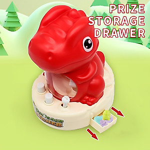 Yanpoake Mini Claw Machine for Kids Mini Arcade Game Dinosaur Mini Vending Machine Toys with 6 Tiny Stuff Prizes Birthday Gift for Girls Boys Ages 3+