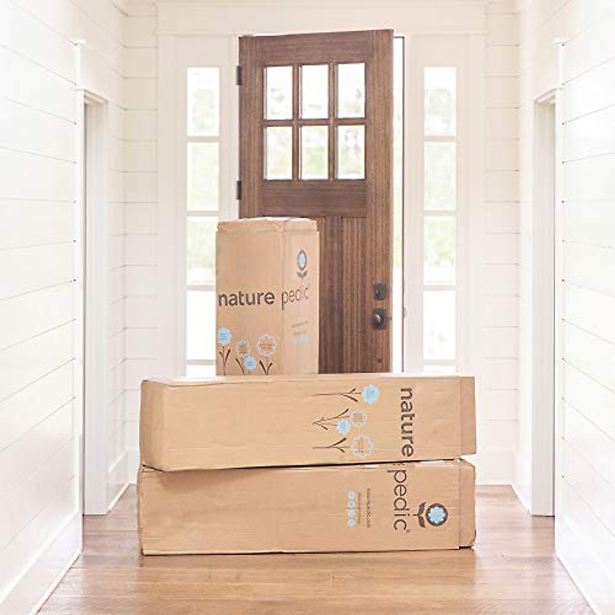 Naturepedic Chorus Organic Mattress - Medium Firm Mattress with Encased Coil Layers for Universal Comfort and Pressure Relieving - Bed-in-a-Box Latex Mattress - King