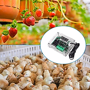 6pcs W1209 12V DC Digital Temperature Controller Board with Case Micro Digital Thermostat -50-110°C Electronic Temperature Temp Control Module Switch with 10A One-Channel Relay and Waterproof Blue