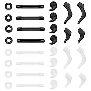 KAJUDA 16 Pairs Glasses Ear Grip, Anti Slip Eyeglass Holder, Silicone Ear Hook Eyeglasses Retainers Eyewear Protectors Temple Tips for Sunglasses, Sports, Study