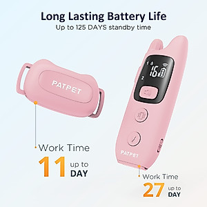 PATPET Dog Shock Collar with Remote - Waterproof Dog Training Collar for Small Medium Large Dogs with Beep, Vibration and 16 Static Levels Shock