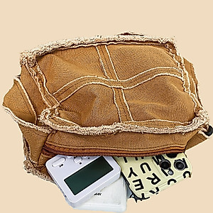 Micmores Hobo Bags for Women Small Crossbody Purse Y2K Canvas Tote Bag Stylish Handbag Fashion shoulder Bag (Brown)