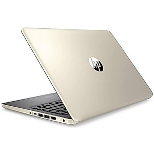 HP 2022 Stream 14" HD Thin and Light Laptop, Intel Celeron N4020 Processor, 4GB DDR4 RAM, 64GB eMMC, HDMI, WiFi, Bluetooth, Webcam, Windows 10 S, 1 Year Office 365, Pale Gold, W/IFT 32GB USB Drive