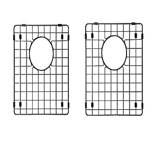 Starstar 50/50 Double Bowl Kitchen Sink Matte Black 304 Stainless Steel Bottom Two Grids (16 x 14)