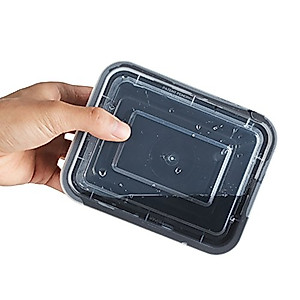 NutriBox [20 value pack] single one compartment 12oz MINI Meal Prep Food Storage Containers - BPA Free Reusable Lunch bento Box with Lids - Spill proof, Microwave, Dishwasher and Freezer Safe