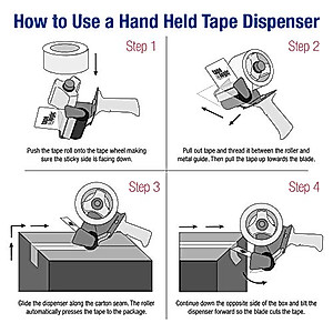 Ship Now Supply Tape Logic Heavy-Duty Carton Sealing Tape Dispenser, 2"