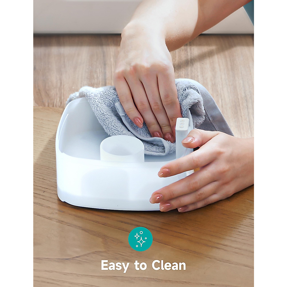 HiCOZY Portable Air Cooler with 2 Ultrasonic Mist Levels & 3 Fan Speeds, Evaporative Air Cooler with Detachable 650ml/23oz Water Tank, 3-in-1 Air Cooling Fan for Desktop, Office and Bedroom (Blue)