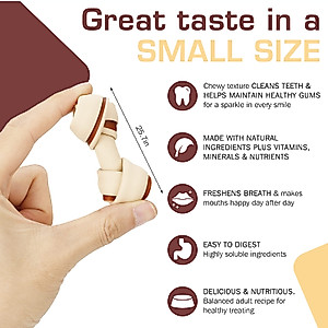 UrbanX HealthyBones Beef Rawhide Free Healthy Mini Chews for Chorkie and Other Small Mixed Breed Dogs Great Foods for Training Rewards, 28 Count