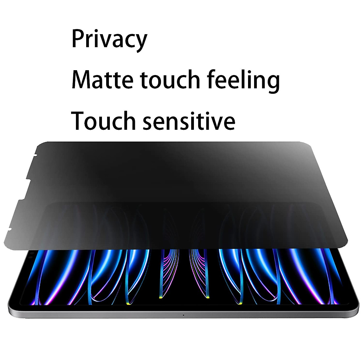 BWEDXEZ Privacy Anti-Glare Screen Protector Anti-Spy Soft Film Suit for iPad Pro 12.9 inch 2022 2021 2020 2018 Matte Anti-Peeping
