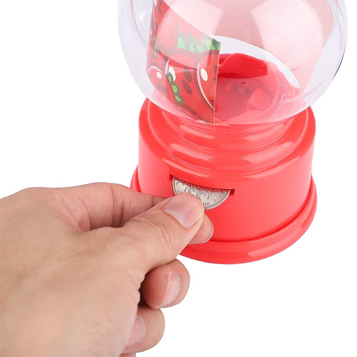Alomejor Candy Machine Small Portable Candy Dispenser Mini ABS Machine Candy Twisting Machine Money Bank (Red)