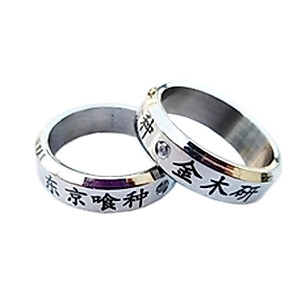 TLSDDTY Ring, Anime Kaneki Ken Cosplay Stainless Steel Finger Rings Jewelry for Halloween Men Women (1 pc)