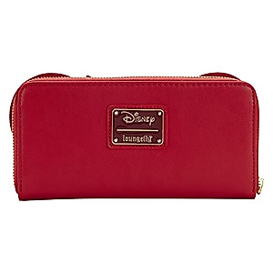 Loungefly Disney Minnie Mouse Red Faux Leather Wallet with Embellished Ears and Bow
