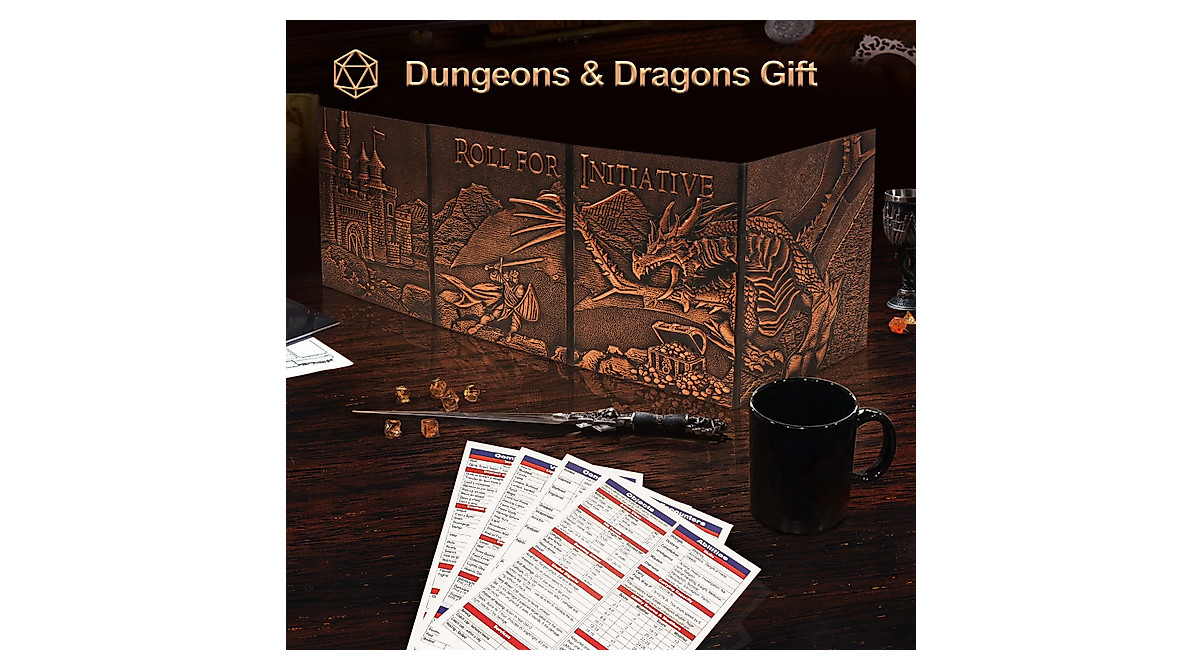 D&D DM Screen 5e - Exquisite 3D Faux Leather Design