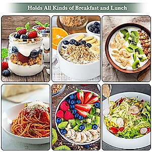 UHAPEER Oatmeal Yogurt Container, Overnight Oats Containers with Lids and Spoon, Stainless Steel Insulated Food Container, 2-Tier Cereal Cup On the Go, Parfait Cup Milk Container for Breakfast Lunch