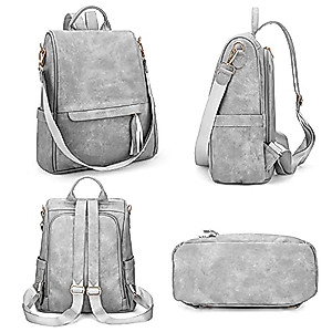 Oyifan Women Backpack Purse PU Leather Anti-theft Casual Shoulder Bag Bookbag Purse Fashion Ladies Satchel Bags